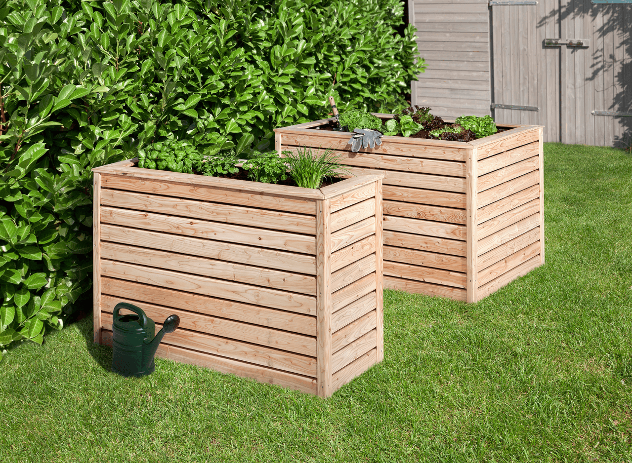 Hochbeet Lärche natur schmal - Hochbeete - Luhmann Holzhandel GmbH