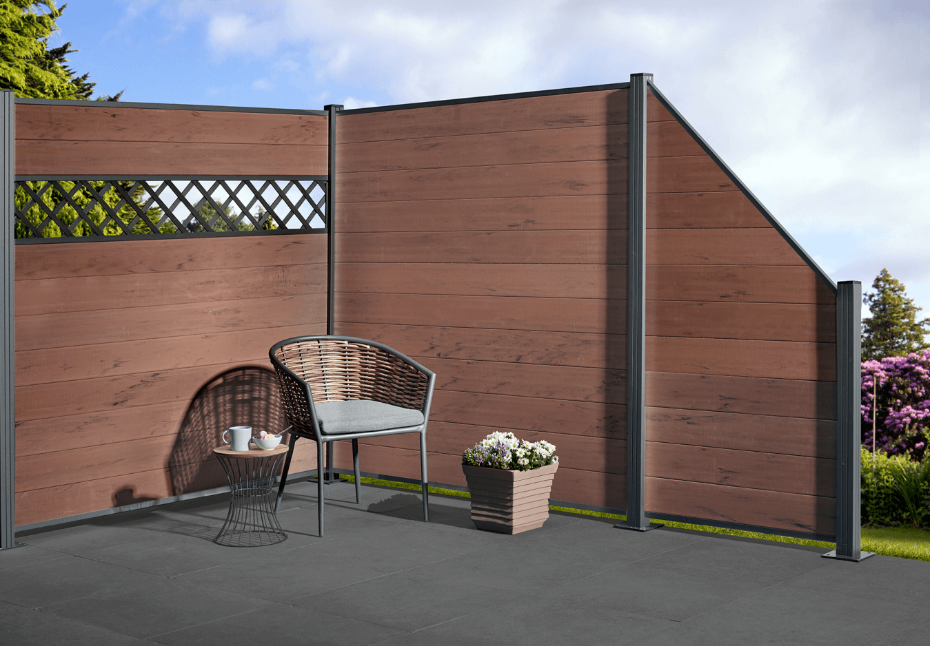 Turino WPC-Steckzaun braun - WPC - Luhmann Holzhandel GmbH